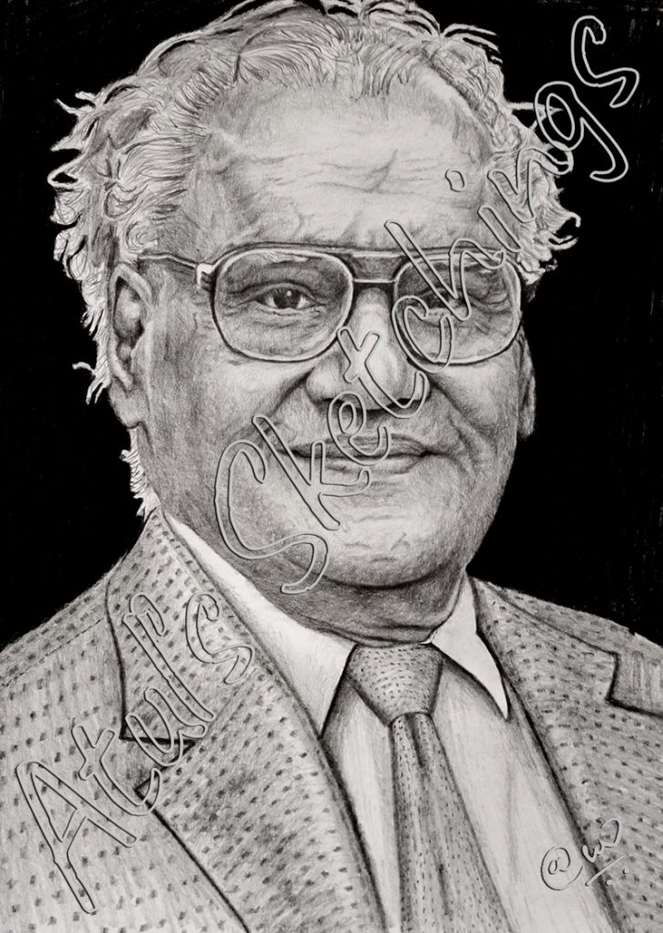 CNR Rao Sketch Pencil Sketch, Drawing, Realistic Art